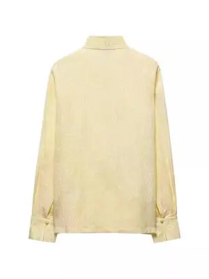 Shanghai Tang Patterned-jacquard Belted Shirt