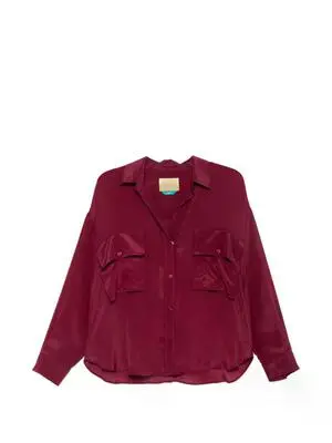 Momoni Chest Pocket Button-down Shirt - Purple