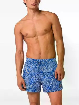 Philipp Plein Swimming Shorts Skull All-over - Blue