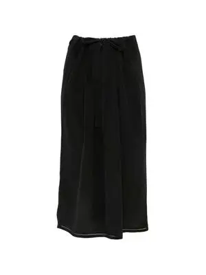 TOTEME Drawstring-waist Midi Skirt - Black