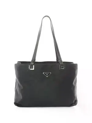 Prada 2000s Tessuto Acciaio Tote Bag - Black