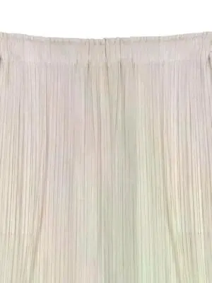 Issey Miyake Beige Pleated Midi Skirt - Neutrals