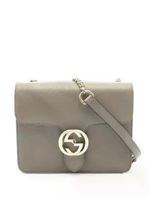 Gucci Gucci 2000s Interlocking G Shoulder Bag Grey