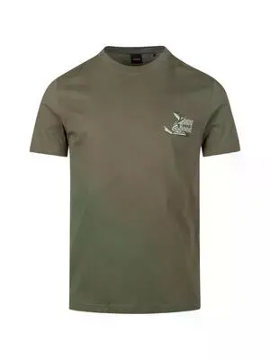 BOSS Logo-print Cotton T-shirt - Green