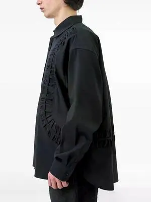 SAGE NATION Fossil Ruched-panel Shirt