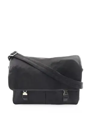 Prada 2010s Buckle Shoulder Bag - Black