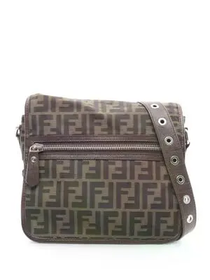 Fendi 2000s Zucca Shoulder Bag - Brown