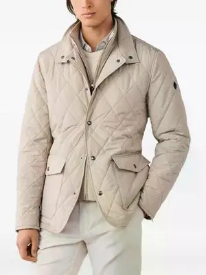 HACKETT LONDON Quilted Paddock Padded Jacket - Neutrals