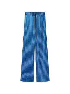 Versace Printed Viscose-jersey Pajama-style Pants - Blue