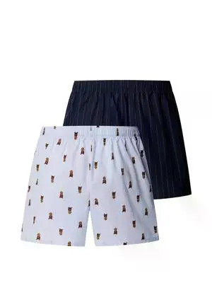 HACKETT LONDON Harry Boxer Cotton Boxer Shorts - Blue