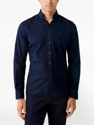 HACKETT LONDON Brompton Garment-dyed Oxford Shirt - Blue