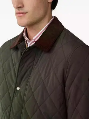 HACKETT LONDON Quilted Corduroy-collar Jacket