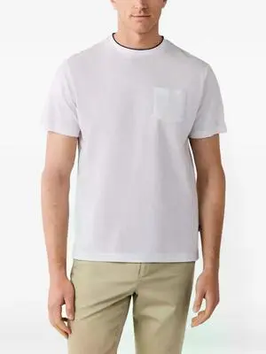 HACKETT LONDON Mercerised Pique-cotton T-shirt - White