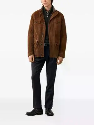 HACKETT LONDON Multi-pocket Leather Jacket