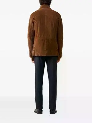 HACKETT LONDON Multi-pocket Leather Jacket