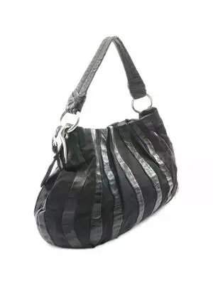 Prada 2000s Striped Leather Handbag