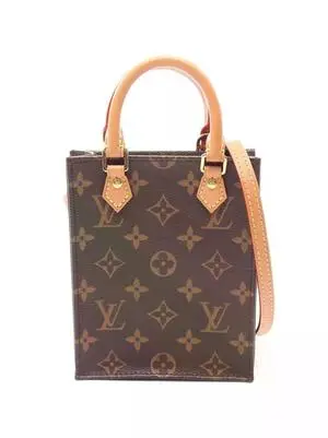LOUIS VUITTON Monogram Petite Sac Plat Handbag