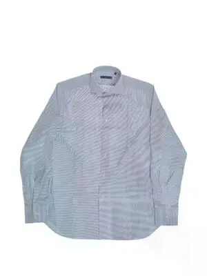 Corneliani Striped Cotton Shirt - Blue