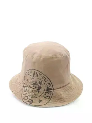 Dior Union Logo Bucket Hat - Neutrals