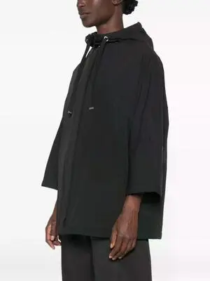 Herno Hooded Three-quarter Sleeve Jacket