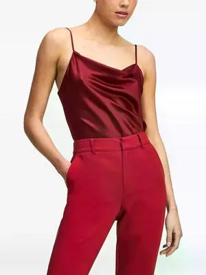 Cinq À Sept Marta Cami Cowl-neck Top - Red