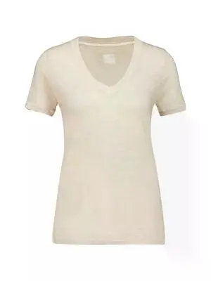 120% Lino V-neck T-shirt - Neutrals