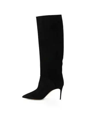 Casadei Suede Pointed-toe Knee-high Stiletto Boots