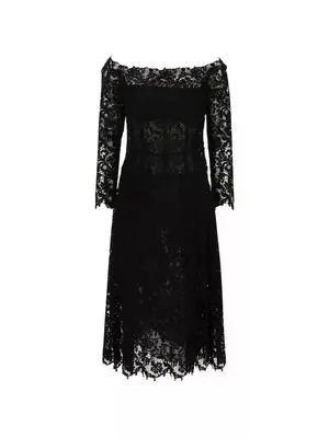 Fendi Macramé Lace Off-the-shoulder Dress
