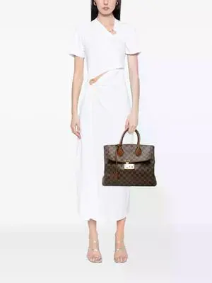 LOUIS VUITTON 2014 Damier Ebene Ascot Satchel