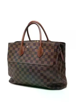 LOUIS VUITTON 2014 Damier Ebene Ascot Satchel