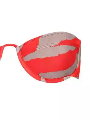 TROPIC OF C Mariel Zebra-print Bikini Top