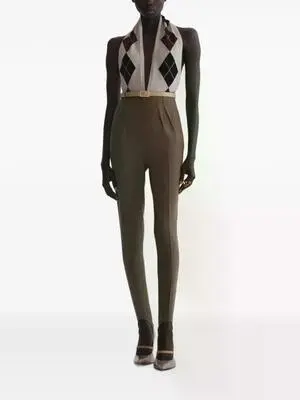 MUGLER Cashmere Argile Bodysuit