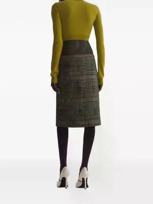 MUGLER Cashmere Cropped Polo Top