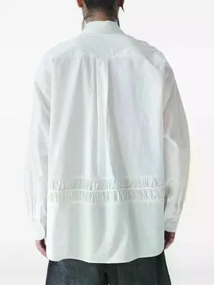 SAGE NATION Fossil Ruched-panel Shirt