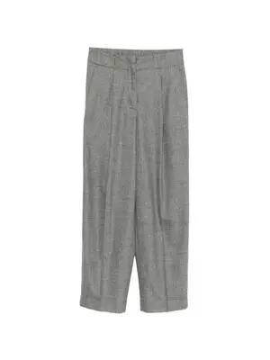 Peserico Pleated-detail Straight-leg Trousers - Grey