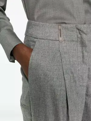 Peserico Pleated Detail Straight-leg Trousers - Grey