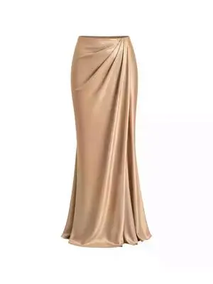 GEMY MAALOUF Draped Crepe Maxi Skirt