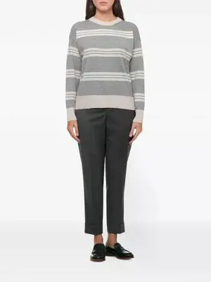 Peserico Striped Lurex-detailed Sweater