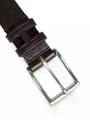 HACKETT LONDON Leather Belt With Logo Detail