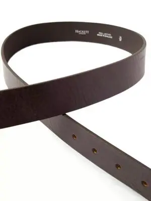 HACKETT LONDON Leather Belt With Logo Detail