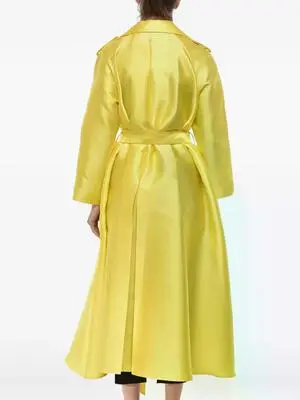 SUPER BLOND Satin-finish Wrap Trench Coat