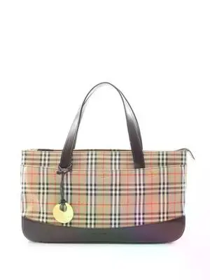 Burberry Nova Check Logo-charm Tote Bag