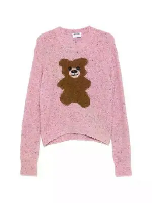 Moschino Teddy Bear Bouclé Sweater - Pink