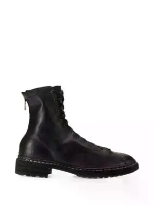 Guidi Lace-up Biker Boots - Black