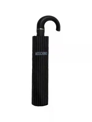 Moschino Pinstripe-print Umbrella - Black
