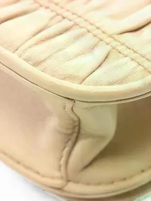 Prada 2010s Ruched Leather Shoulder Bag