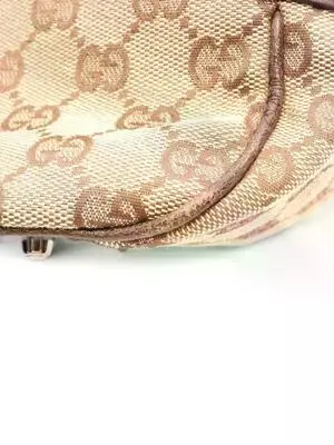 Gucci 2000s Gg Canvas Leather Handbag