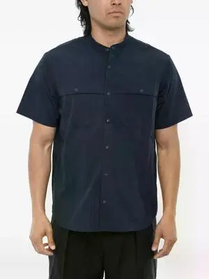 Woolrich Short-sleeve Mandarin-collar Shirt