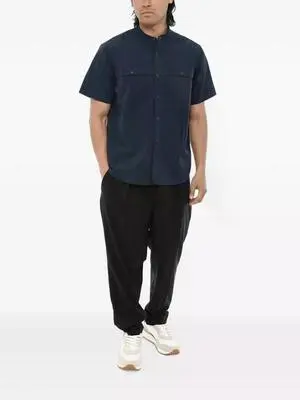 Woolrich Short-sleeve Mandarin-collar Shirt