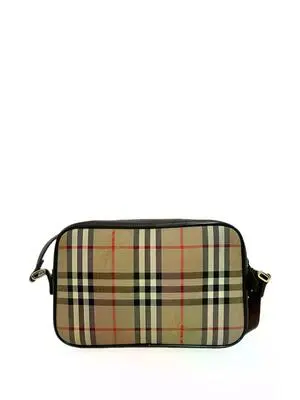 Burberry 1980-1990 Haymarket Check Crossbody Bag - Neutrals